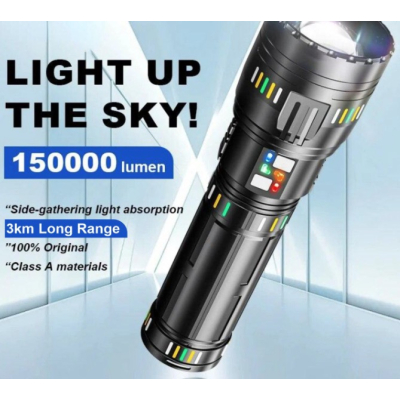 Lanterna reincarcabila LED de mana COBA CB W518 cu raza de actiune de 3 km