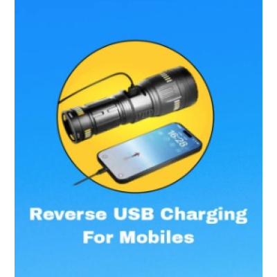 Lanterna reincarcabila LED de mana COBA CB W518 cu raza de actiune de 3 km